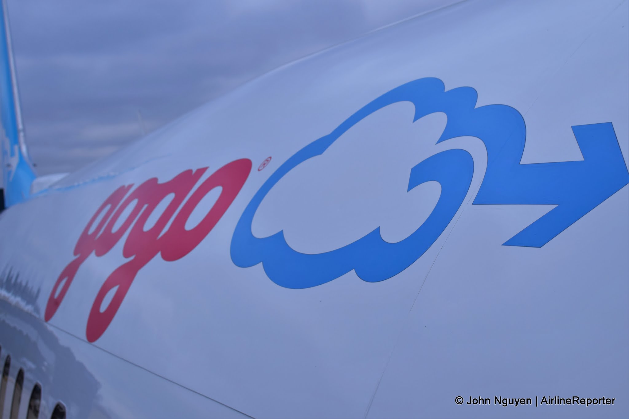Up-close look at the livery for Gogo’s 737-500, the “Jimmy Ray ...