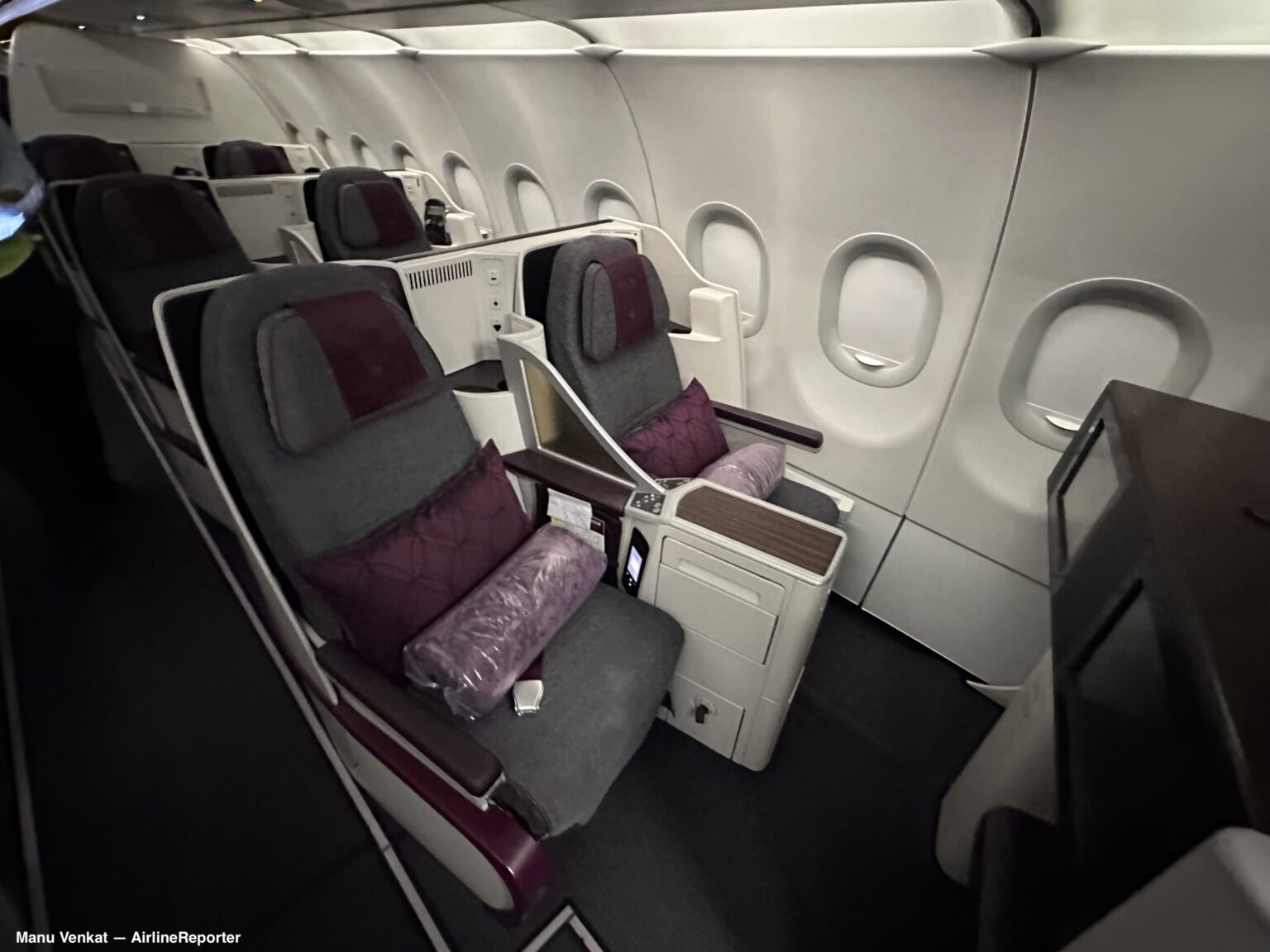 Qatar Airways A320 Business Class: Photo Report & Review : AirlineReporter