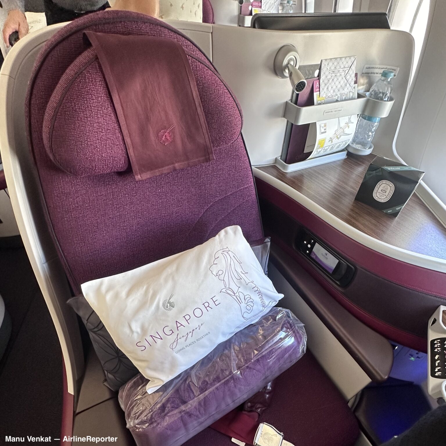 Qatar Airways A350-900 Business Class, Cape Town to Doha : AirlineReporter