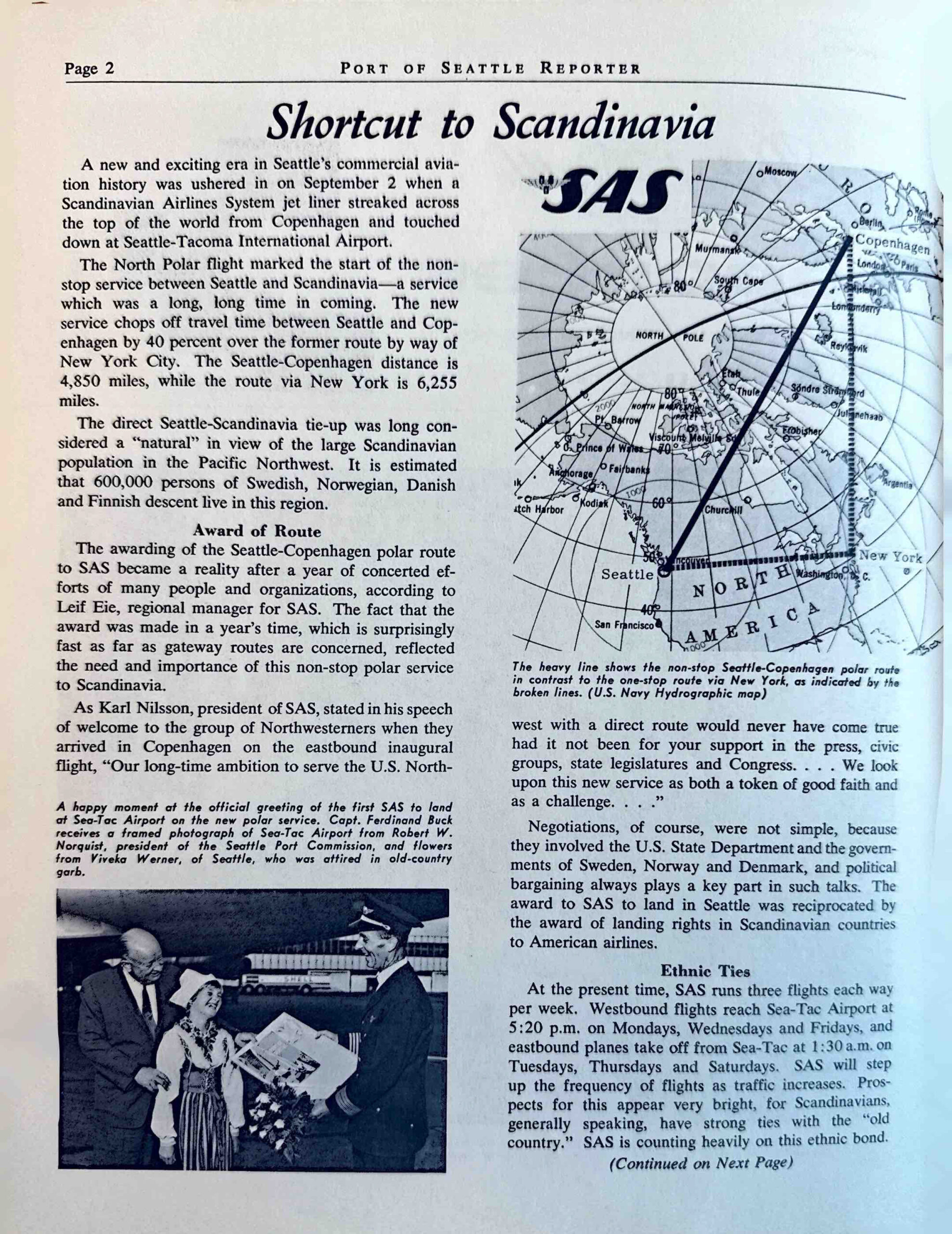 SAS makes historic return to SEA : AirlineReporter